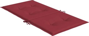 Podušky na židli nízké opěradlo 2 ks vínové 100x50x3 cm oxford 314140