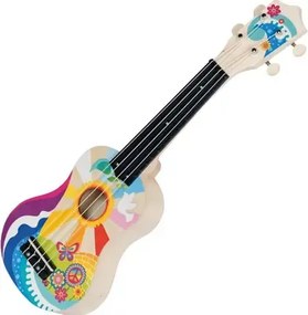 GOKI Dětské dřevěné ukulele / Hudební nástroj / od 5 let / s trsátkem