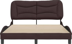Rám postele bez matrace Hvar tmavě hnědý 140 x 190 cm textil 3207768