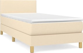 Box spring postel s matrací krémová 80 x 200 cm textil 3140414