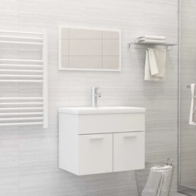Set koupelnového nábytku bílý kompozitní dřevo 3070865