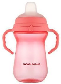 Canpol babies Hrneček se silikonovým pítkem FirstCup 250 ml Růžový