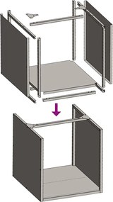 vidaXL Stojan na palivové dřevo 40x40x40 cm [864238] Barva: Nerezová ocel