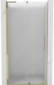 Mexen Velar L, posuvné sprchové dveře do otvoru 100 cm, 8mm sklo námraza, zlatá lesklá, 871-100-003-31-50