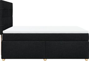 Box spring postel s matrací černá 160x200 cm textil 3293633