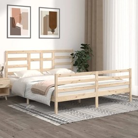 Rám postele masivní dřevo 180 x 200 cm Super King Size,  3105875