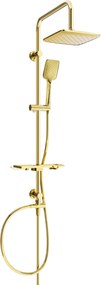 Mexen sprchový set T62 s horní hlavicí 20x20 cm, zlatá, 798626293-50