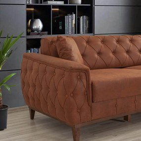 Atelier del Sofa 3-místná pohovka Marta - Brown, Hnědá