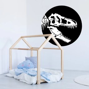 PIPPER. Kruhová samolepka na zeď "T-Rex kostra" Velikost: 60cm