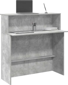 vidaXL Recepční stůl 100x50x103,5 cm kompozitní dřevo [859029] Barva: Betonová šedá