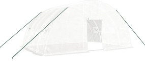 Skleník s ocelovým rámem bílý 24 m² 6x4x2,85 m 3188116