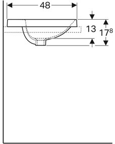 Geberit VariForm Zápustné umyvadlo 60 x 45 cm s přepadem, bílá 500.724.01.2