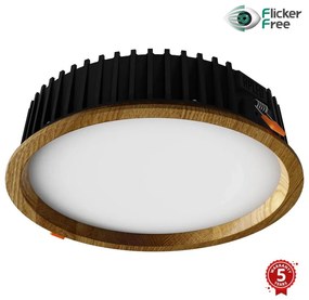APLED - LED Podhledové RONDO WOODLINE LED/18W/230V 4000K pr. 26 cm dub masiv