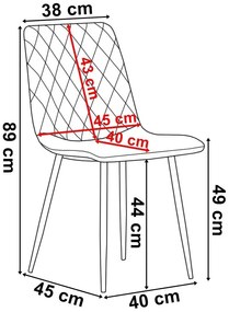 Čalouněná designová židle ForChair II grafitová