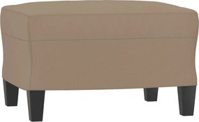 Křeslo s podnožkou cappuccino 60 cm umělá kůže 3201163