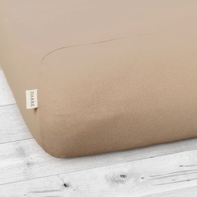 Jersey prostěradlo světle hnědé na výšku matrace do 30 cm Velikost: 180 x 220