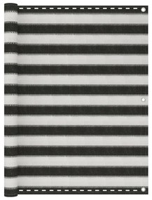 Balkónová zástěna HDPE 120 x 600 cm antracitovo-bílá 310859