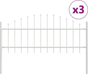 Zahradní plot WOERDEN 3 ks 170 x 115 cm Práškově lakovaná ocel 3360142