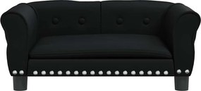 Pelíšek pro psy černý 70 x 45 x 30 cm umělá kůže 171831