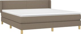 Box spring postel s matrací taupe 180x200 cm textil 3130133