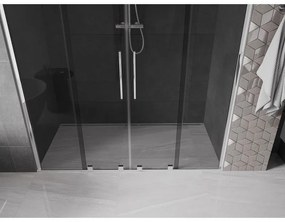 Mexen Velar Duo, posuvné sprchové dveře do otvoru 170 cm, 8mm šedé sklo, chromová, 871-170-000-42-01