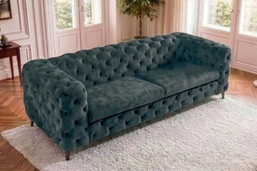 Designová sedačka Rococo 235 cm petrolejový samet
