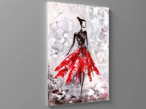 Liox Obraz olejomalba baletka - červená Rozměr: 80 x 120 cm
