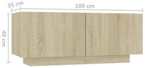 vidaXL Marketos Noční stolek dub sonoma 100 x 35 x 40 cm kompozitní dřevo