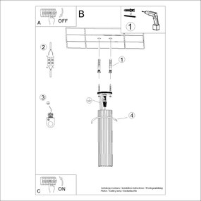 Stropní svítidlo Karbon, 1x bílé kovové stínítko, (30 cm)