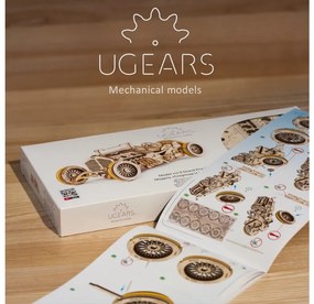 Ugears 3D dřevěné mechanické puzzle U9 Auto (Grand Prix)