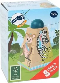 Small Foot Dřevěná nasazovací věž Jungle / od 12 měsíců