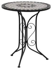 46715 vidaXL Mozaikový bistro stolek šedý 61 cm keramika
