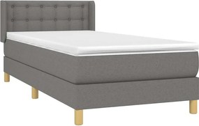 Box spring postel s matrací tmavě šedá 80 x 200 cm textil 3130546