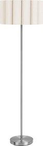 Béžová/ve stříbrné barvě lněná stojací lampa (výška 150 cm) Wattom – House Nordic