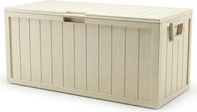 Zahradní úložný box STRANGE — 112x49x54 cm, plast, béžová