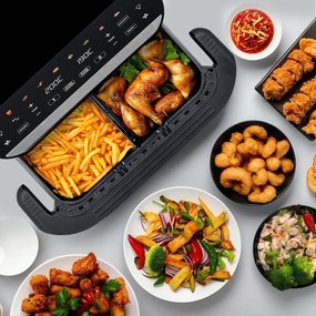 TESLA AirCook DualHeat QD575 XXL - multifunkční duální digitální horkovzdušná fritéza