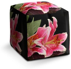 Sablio Taburet Cube Lilie: 40x40x40 cm
