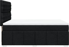 Box spring postel s matrací černá 160x200 cm textil 3294028
