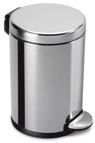 Pedálový odpadkový koš Simplehuman – 4,5 l, kulatý, lesklá ocel, FPP