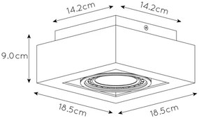 Lucide 09120/12/30 - LED Stmívatelné bodové svítidlo ZEFIX 1xGU10/12W/230V černá