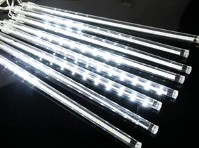 Vánoční LED kapající rampouchy - 8ks, 20cm, různé barvy na výběr Barva: Studená bílá