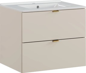 Comad Koupelnová skříňka s keramickým umyvadlem Dalia Cashmere 60 cm - kašmír