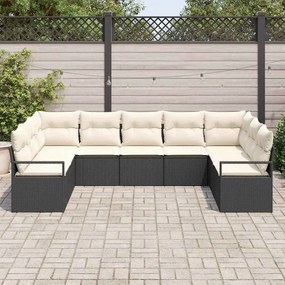 Set pohovek 9 ks Černá polyratan 3346537