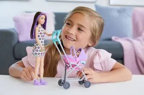 MATTEL Herní set Barbie Skipper Chůva s kočárkem / s miminkem a doplňk