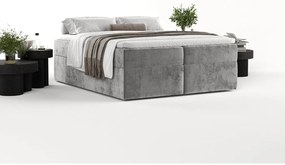 Šedá boxspring postel s úložným prostorem 160x200 cm Yoko – Maison de Rêve