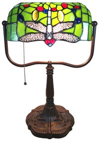 Stolní Tiffany lampa Libellule - 25*25*42 cm E27/max 1*60W