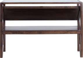 Konzolový stolek se skleněnou deskou v tmavě přírodní barvě 41x119 cm Yuki – Light &amp; Living
