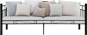 Rám denní postele černý kovový 90 x 200 cm 286135