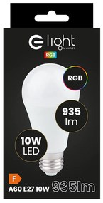LED žárovka E27 RGB 10w 935 lm s ovladačem