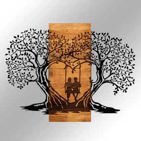 Nástěnná dekorace Agac stromy ořech/černá